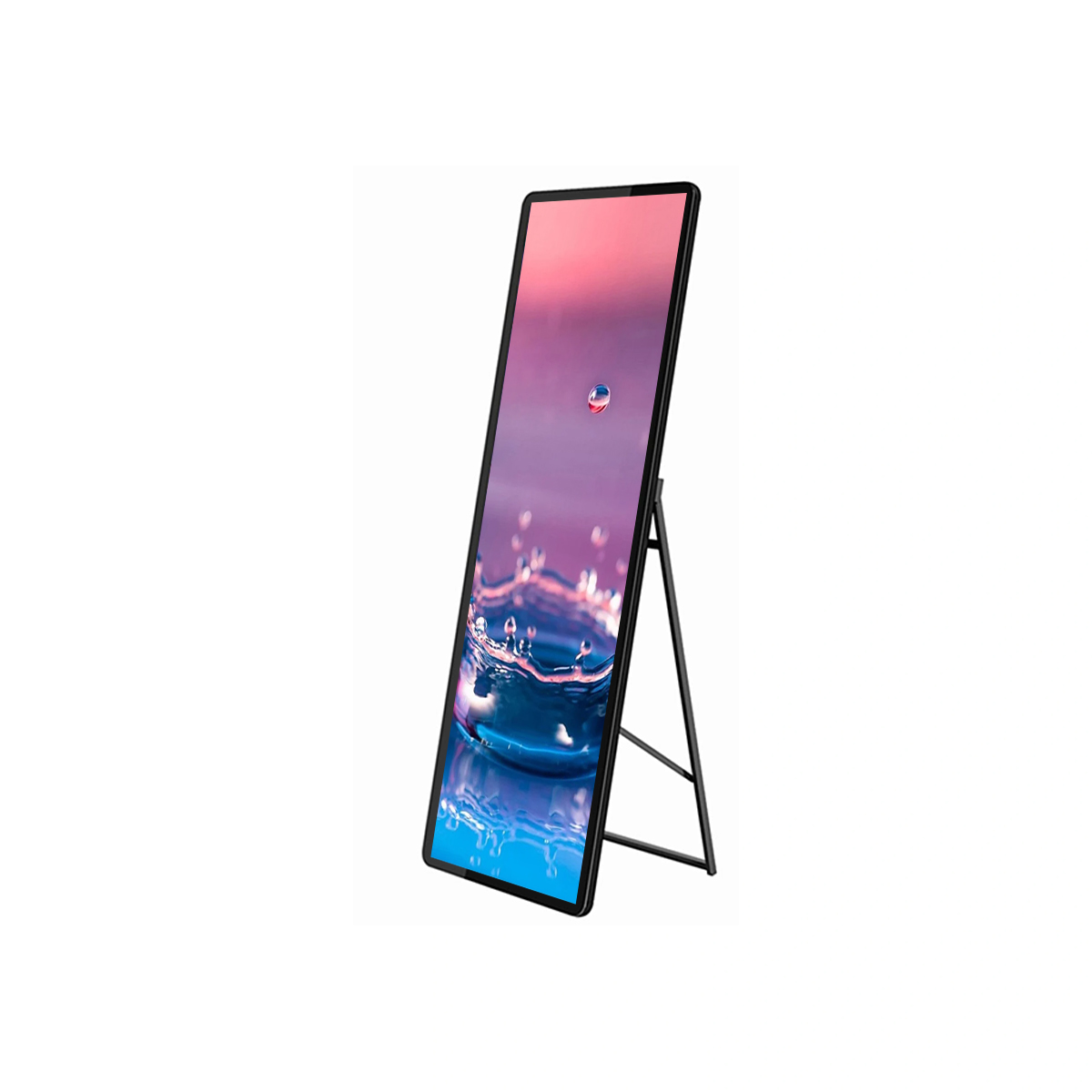 Floor Standing 65 Inch 4K Full Screen Android WiFi Advertising Digital ...