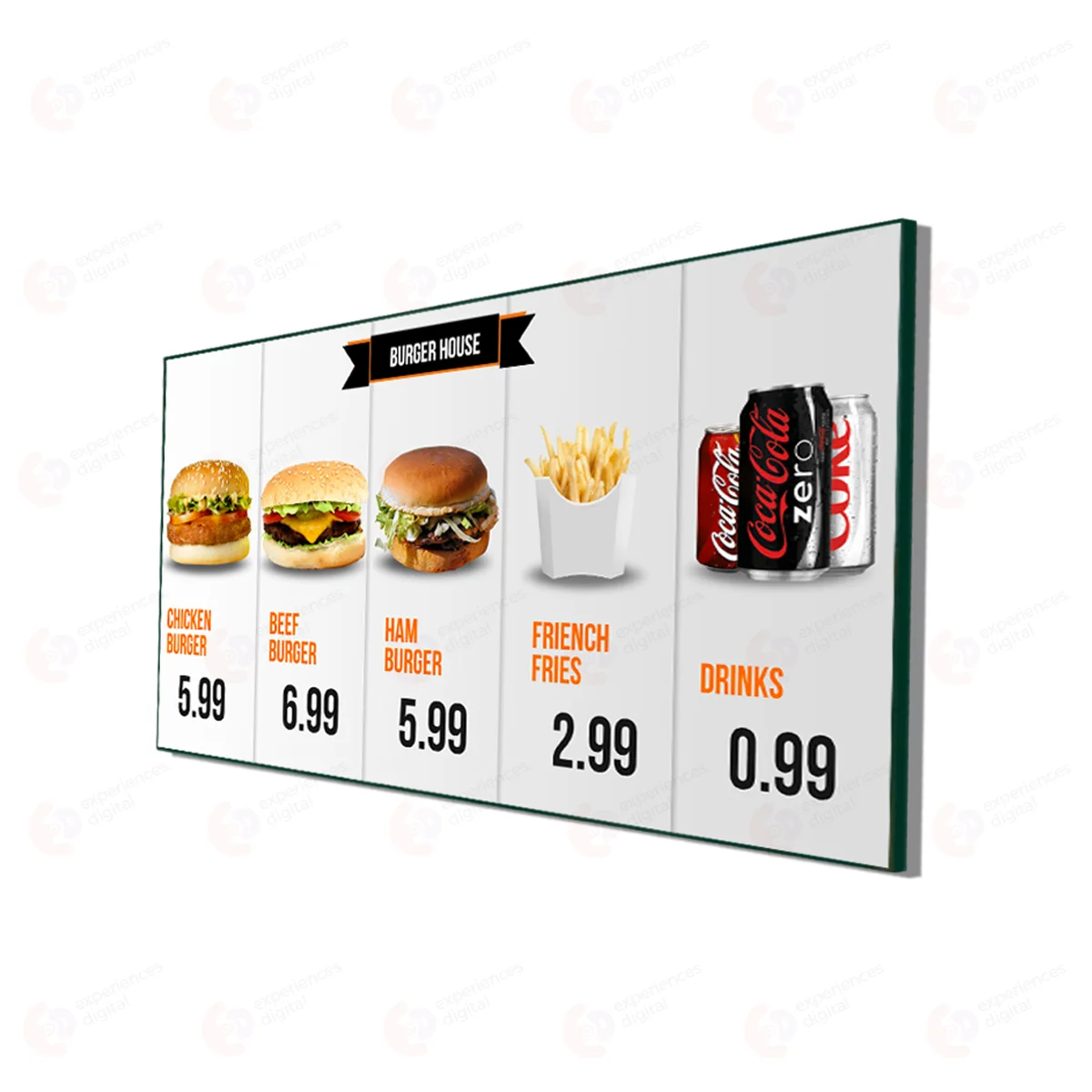 43'' Digital Menu Board Display Screen - edigital-signage